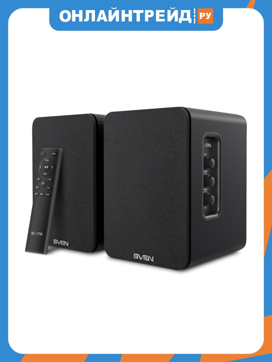 Колонки Sven SPS-830, черный (60 Вт, Bluetooth, HDMI, RCA, OPT, USB, microSD, пульт) (SV-022556)