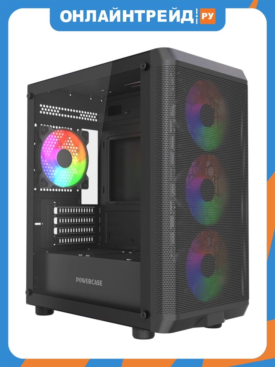 Корпус Powercase Mistral Micro EM22, черный (CMMEM22B-L4)