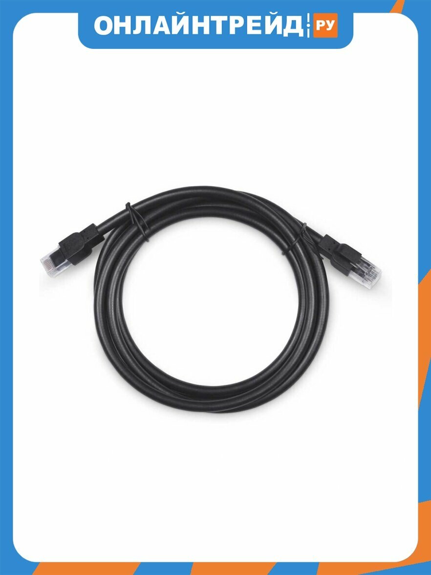 Патч-корд U/UTP Cabeus PC-ARM-UTP-RJ45-Cat.6a-10m-PE категория 6a, 2xRJ45/8p8c, неэкранированный, армированный стальной лентой, черный, РЕ, 10м