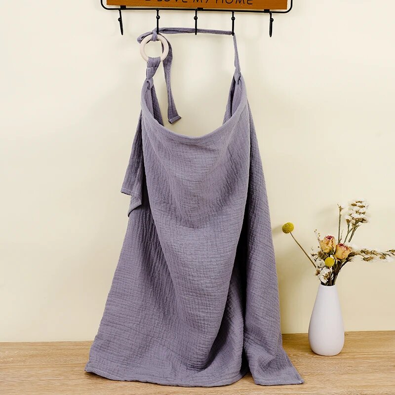 Муслиновая шаль для кормления из хлопка Фиолетовый, purple