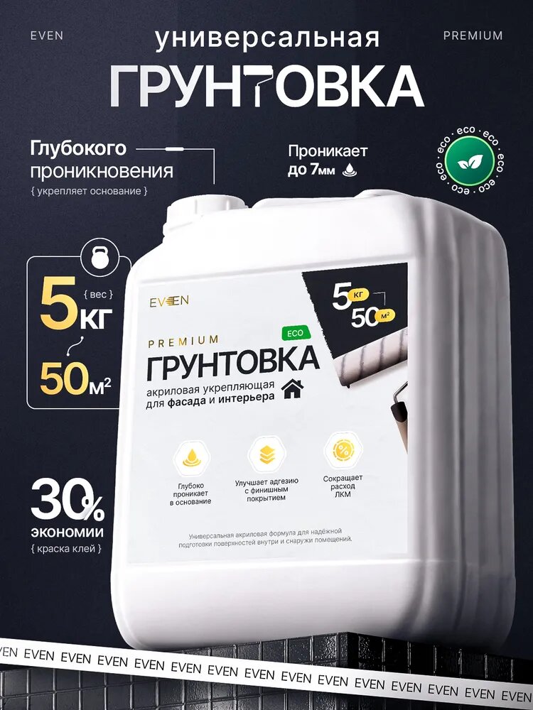 Грунтовка глубокого проникновения, для стен и потолков