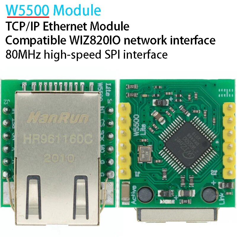 Модуль W5500 Модуль TCP/IP Ethernet, совместимый с сетевым интерфейсом WIZ820IO