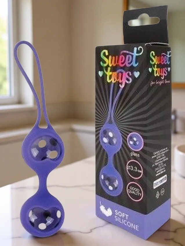 Вагинальные шарики Sweet Toys 40134, фиолетовые, для вумбилдинга