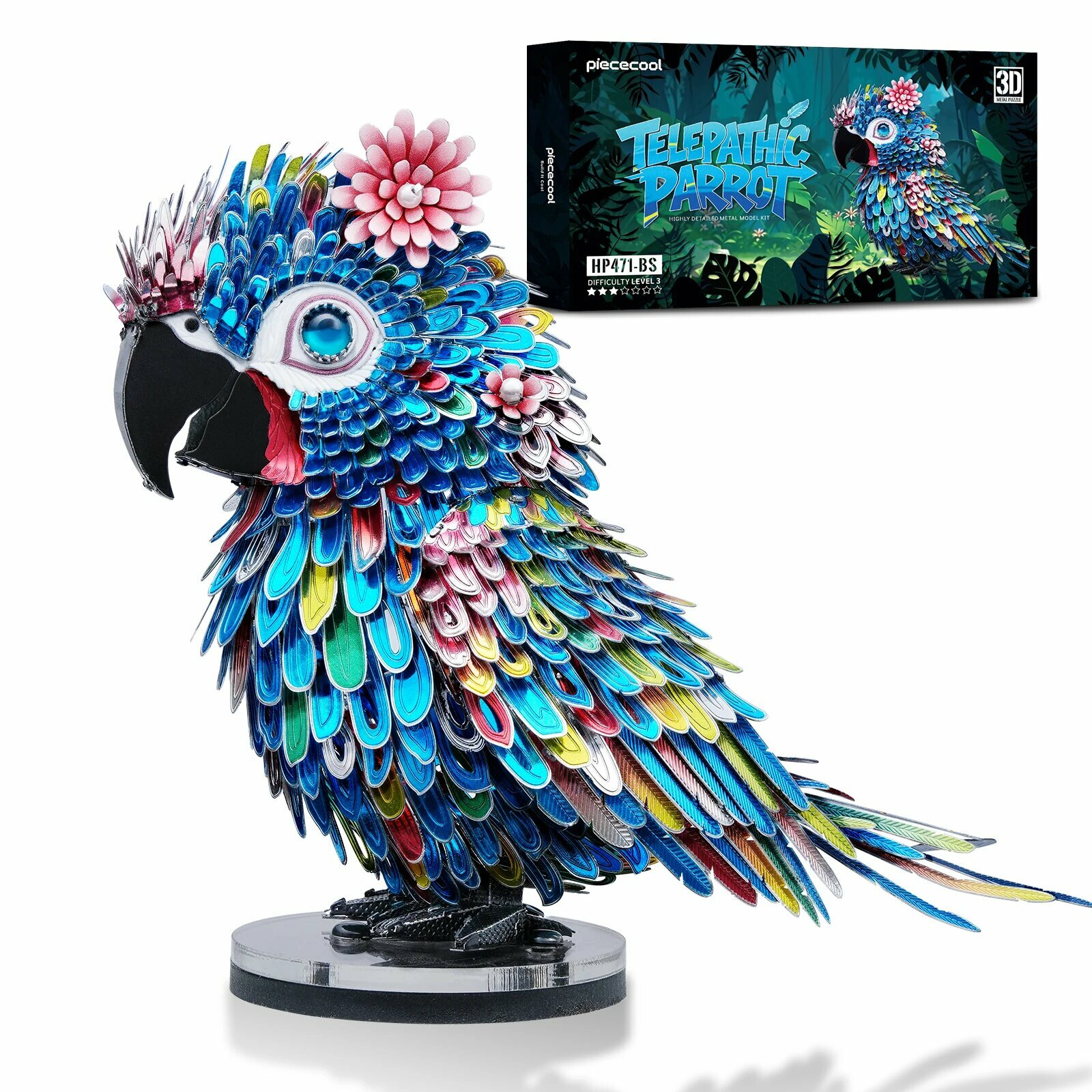 Piececool 3D металлический набор для сборки Телепатический попугай