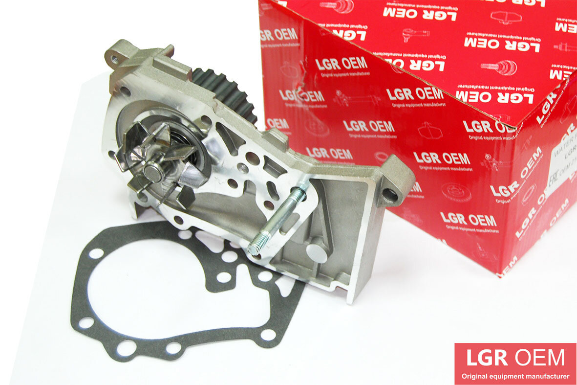 Насос водяной (помпа) LGR OEM LGR1312 для Lada Largus 16кл; Renault Logan (08-), Megane 2 (03-08), Megane 3, Fluence, Duster