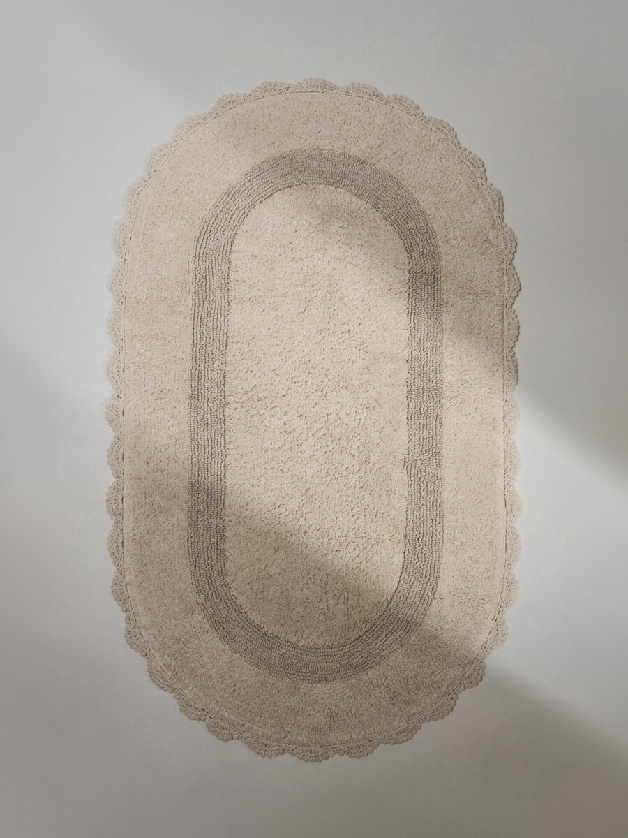 Коврик для ванной комнаты IDDIS Декор (Décor) DSOL03Ci12 70x120 овал хлопок бежевый