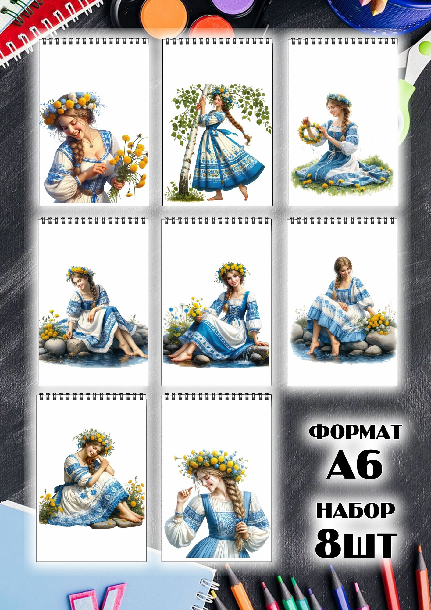 Набор блокнотов Россия 8шт