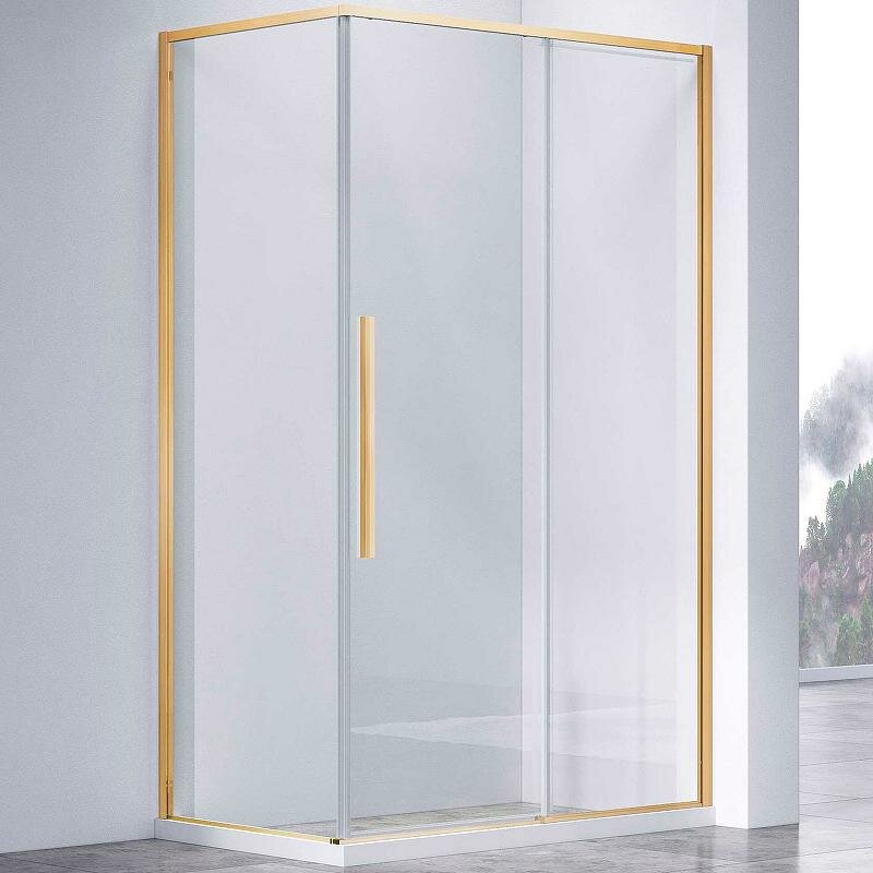 Душевой уголок Vincea Slim-N 120x90 VSR-4SN9012CLG профиль Брашированное золото стекло прозрачное