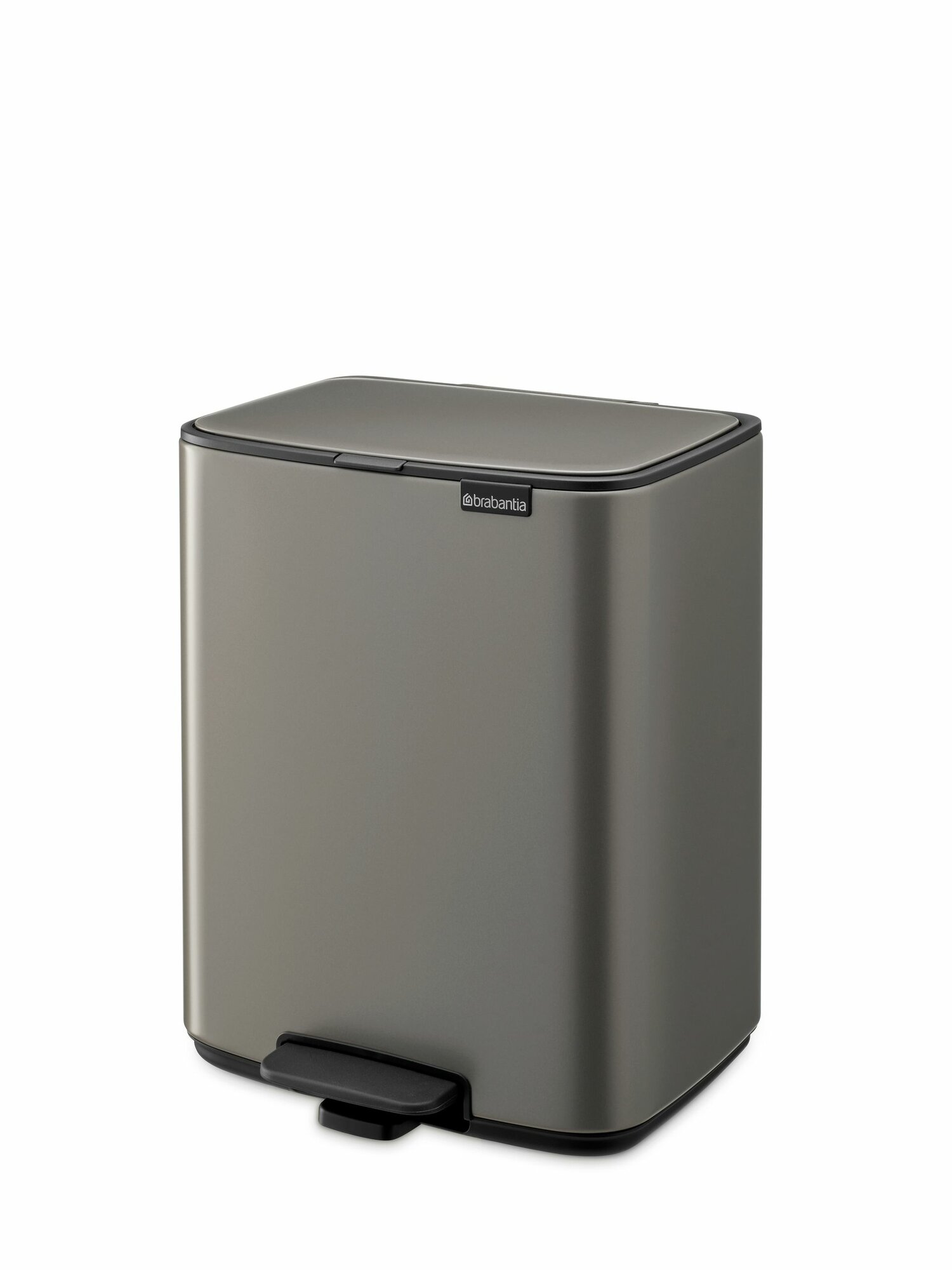 Бак мусорный Brabantia "Bo Pedal Bin" с педалью платиновый 12л 238062