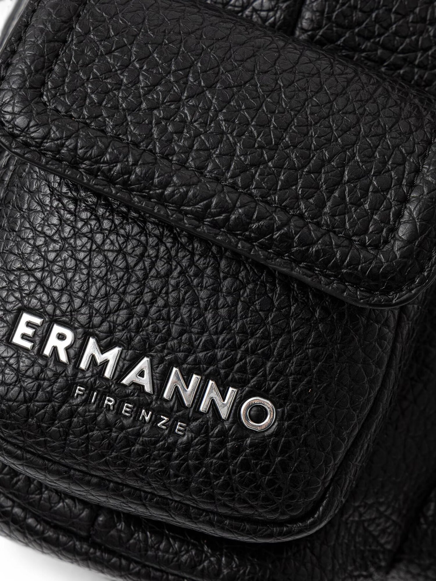 Сумка Ermanno Firenze Logo-plaque pebbled backpack — фото 1