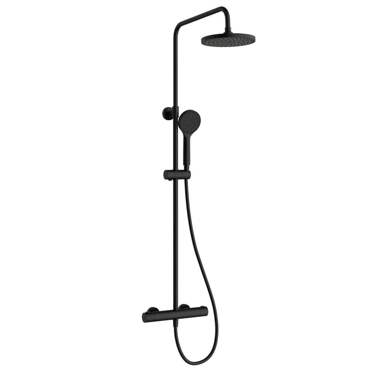 Душевая система Vitra Joy A4729836EXP с термостатом цвет Черный матовый