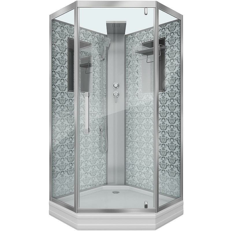 Душевая кабина Niagara Luxe 100x100 7717WBK профиль хром, без гидромассажа