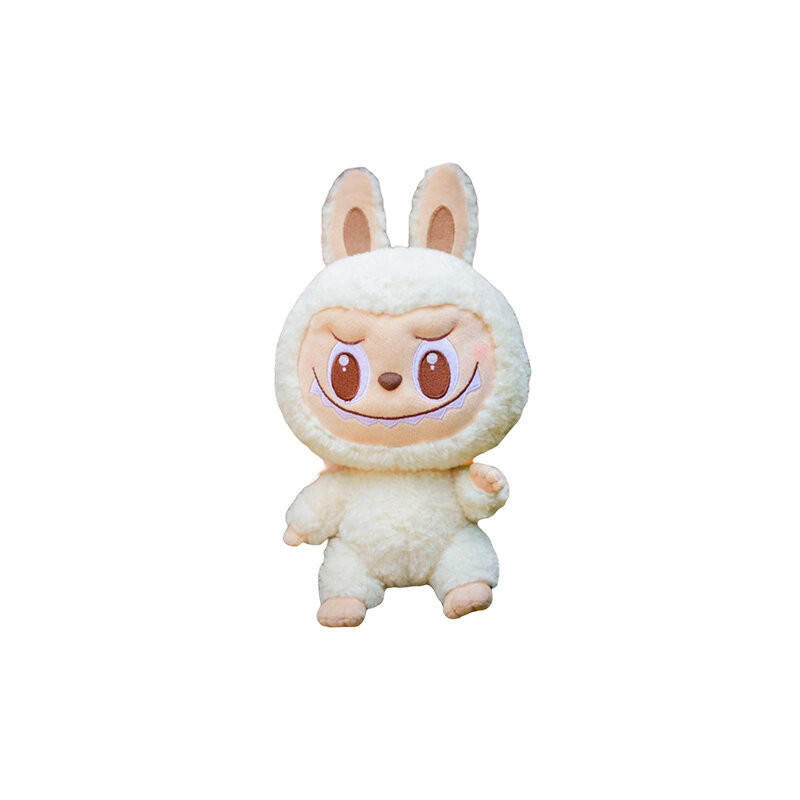 Плюшевая игрушка унисекс POP MART Labubu, белый, средний размер, 35 см, White plush toy