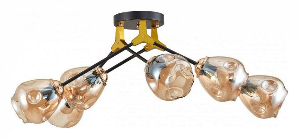 Люстра Arte Milano AMALFI 252588 6 Br цвет плафона подвески Коричневый, цвет арматуры Золото, Черный