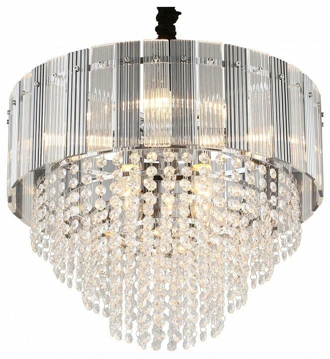 Люстра Omnilux Naro OML-69513-08 цвет плафона подвески Светло-серый, Прозрачный, цвет арматуры Хром