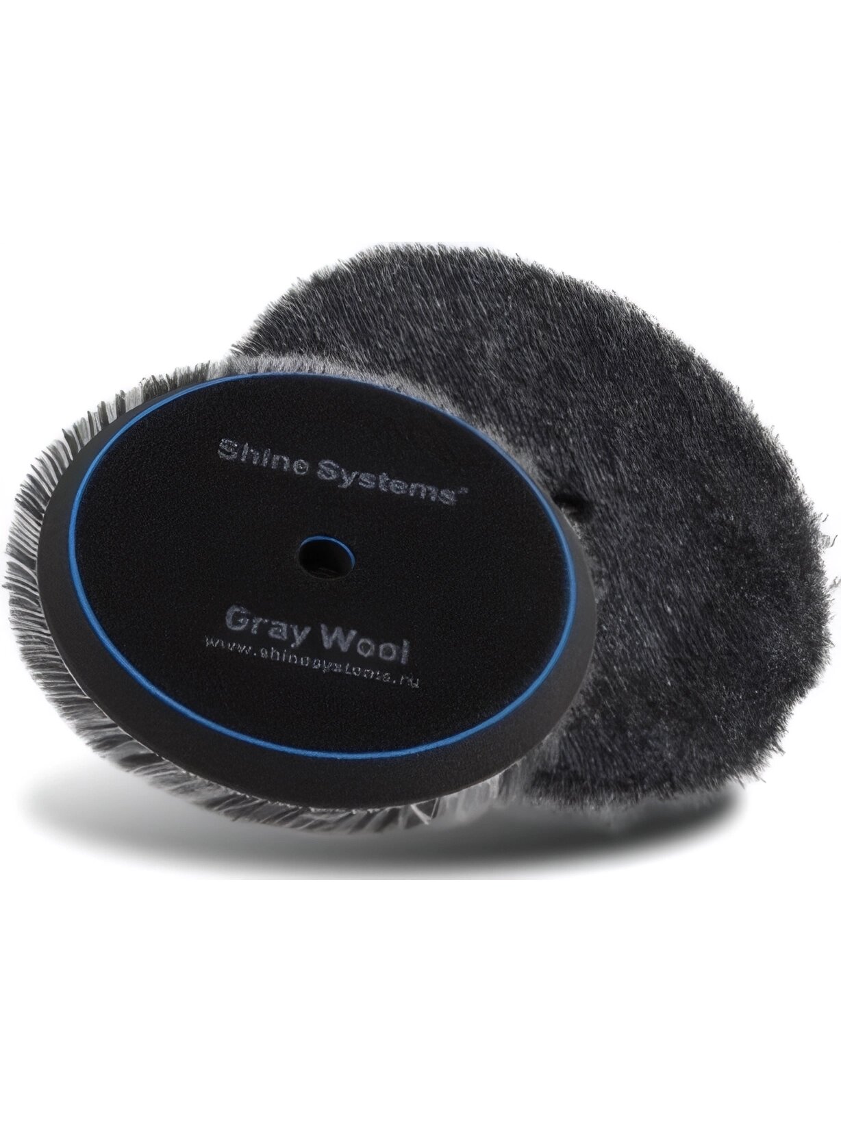 Полировальный круг из серого меха Shine Systems Gray Wool Pad 130 мм
