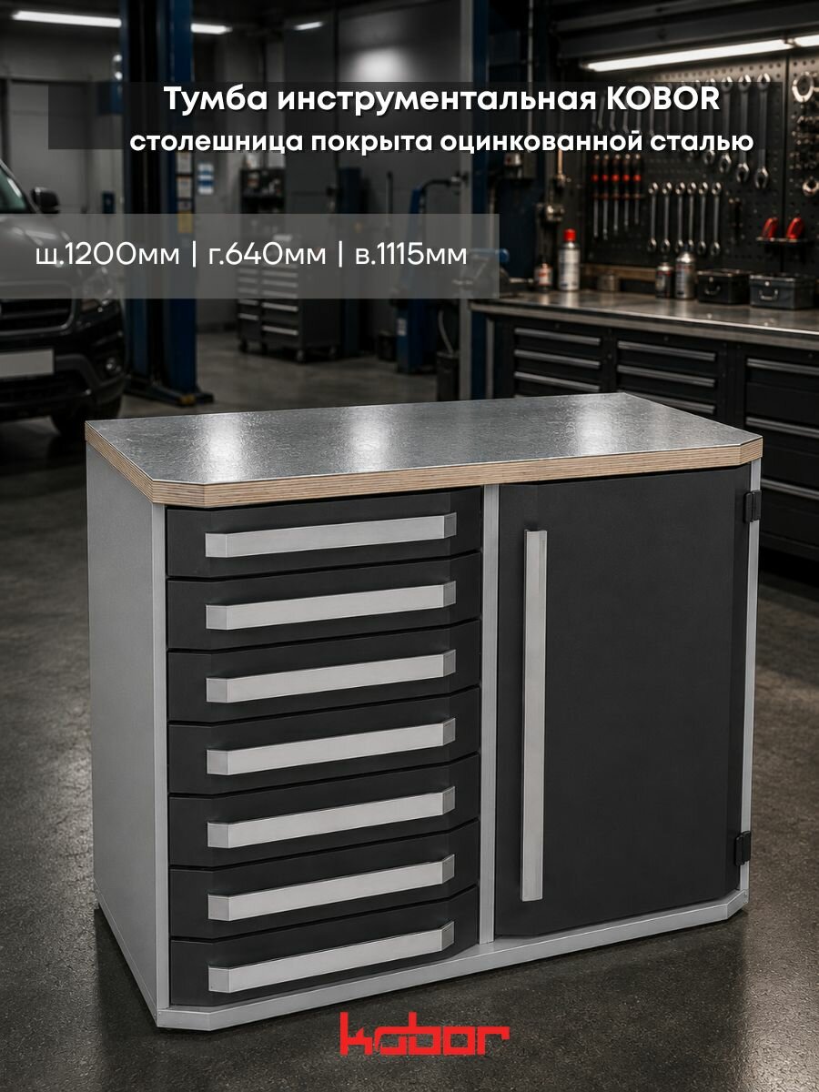 Тумба инструментальная KOBOR Expert MTZ/4-120/64 2S.80B