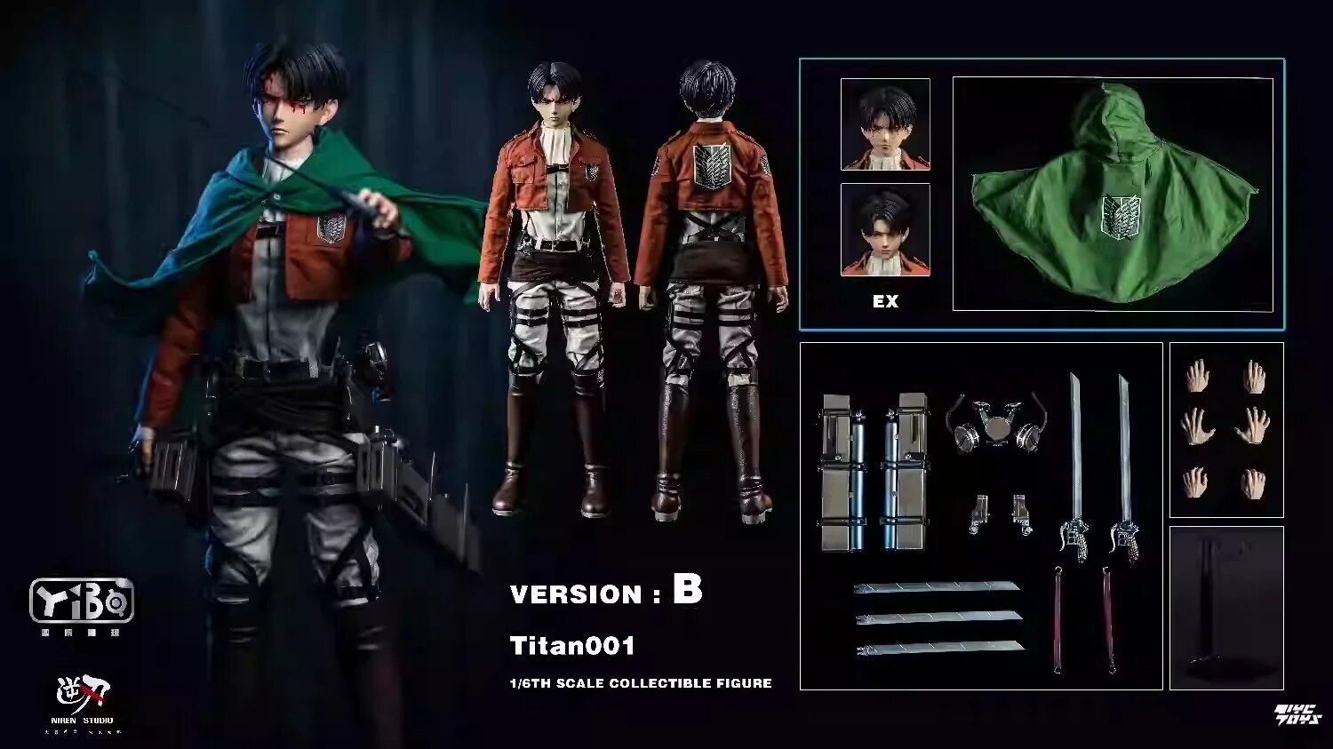 HEROCROSS Levi Ackerman, 1/6, YB-R2013B