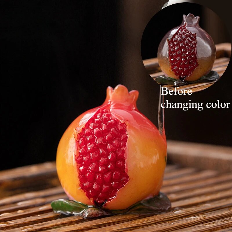 Цветная фигурка чайного питомца из смолы Ruyi Lychee Бордовый, pomegranate