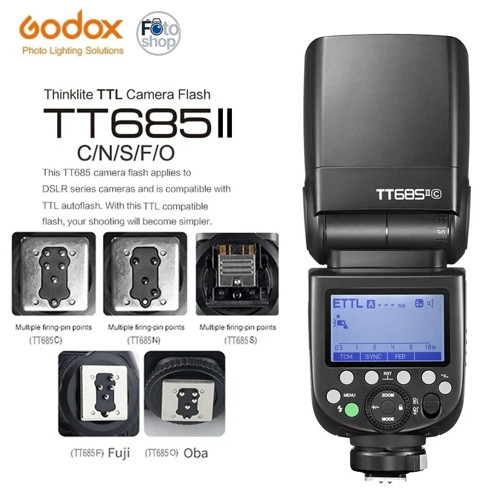 Godox TT685 II Камера TTL HSS Speedlite со встроенной беспроводной системой 2.4G для камеры Canon