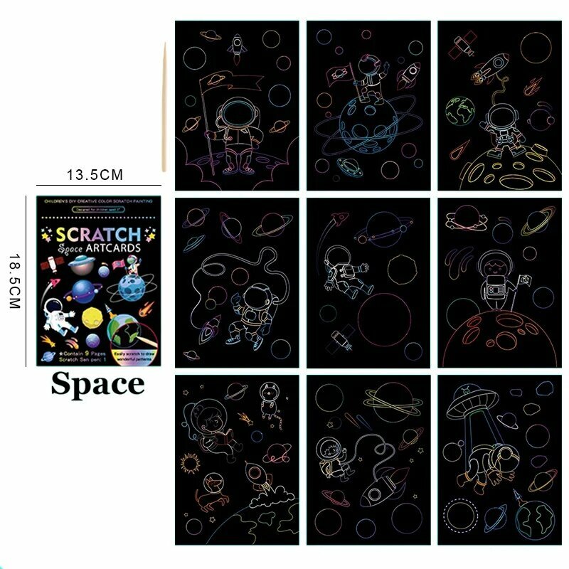 Радужная бумага для царапин Space