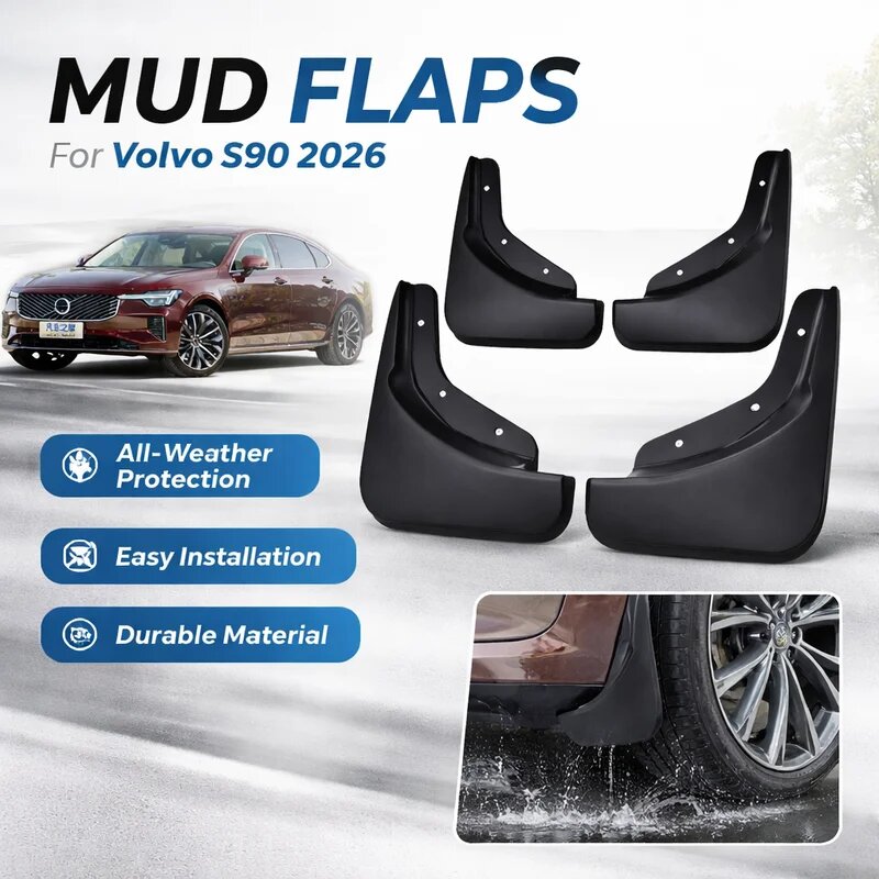 Брызговики для Volvo S90 2026, всепогодные, передние и задние, простая установка, запасные части