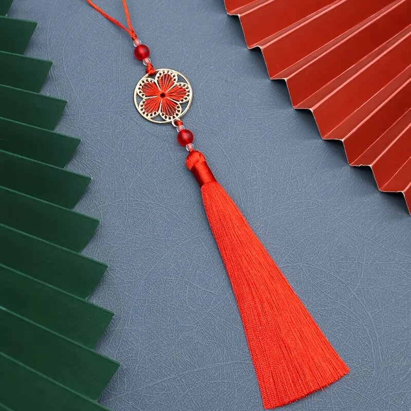 Подвеска-кисточка из полиэстера, китайский стиль Красный, red color