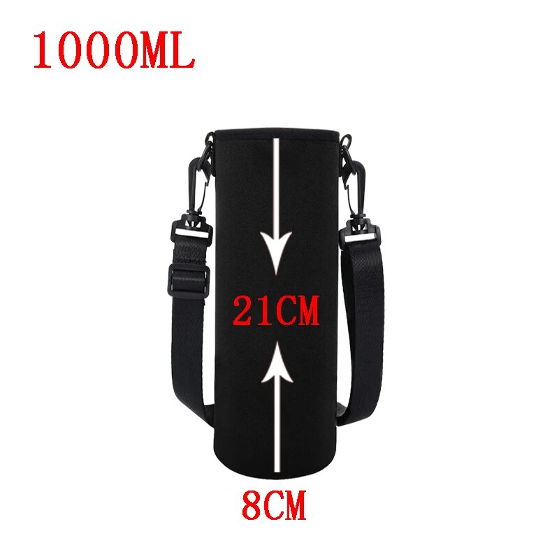 Чехол для термоса/бутылки из неопрена, черный Black-1000ml