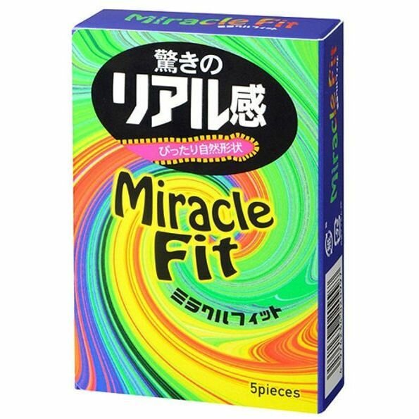 Презервативы Sagami, miracle fit, латекс, 19,5 см, 5,1 см, 5 шт.