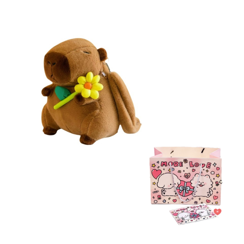 Плюшевая кукла-рюкзак унисекс AIQING CAOZHILIANWANJU Capybara, 32CM EU