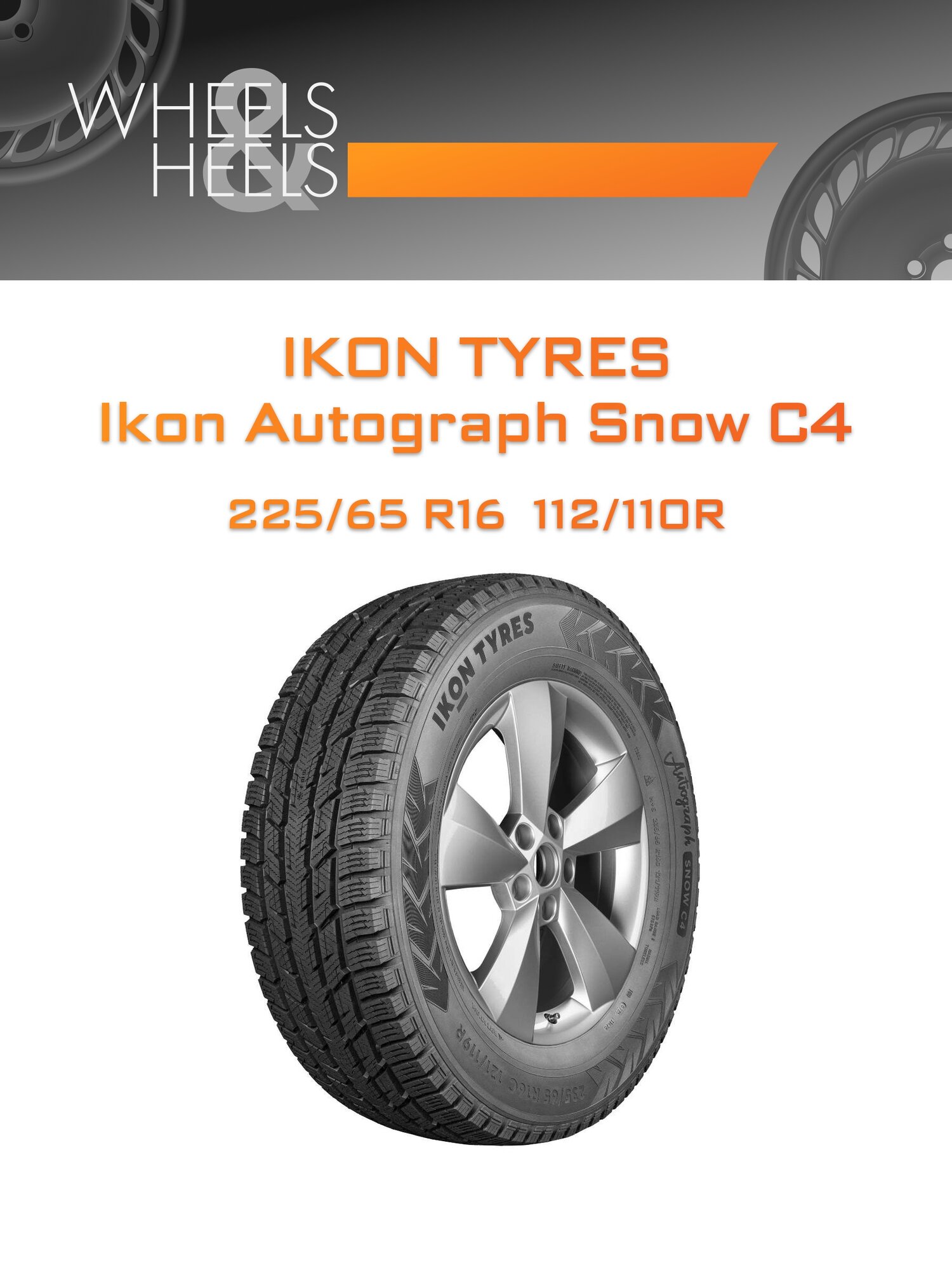 Шина автомобильная Ikon Tyres Ikon Autograph Snow C4 225/65 R16 112/110R WINTER, зимняя, универсальная