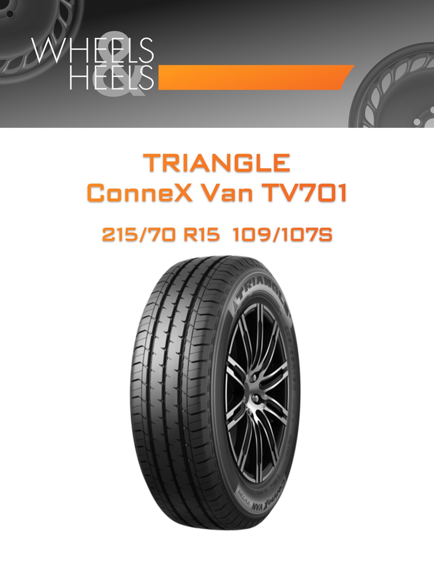 Шина автомобильная Triangle ConneX Van TV701 215/70 R15 109/107S SUMMER, летняя, универсальная