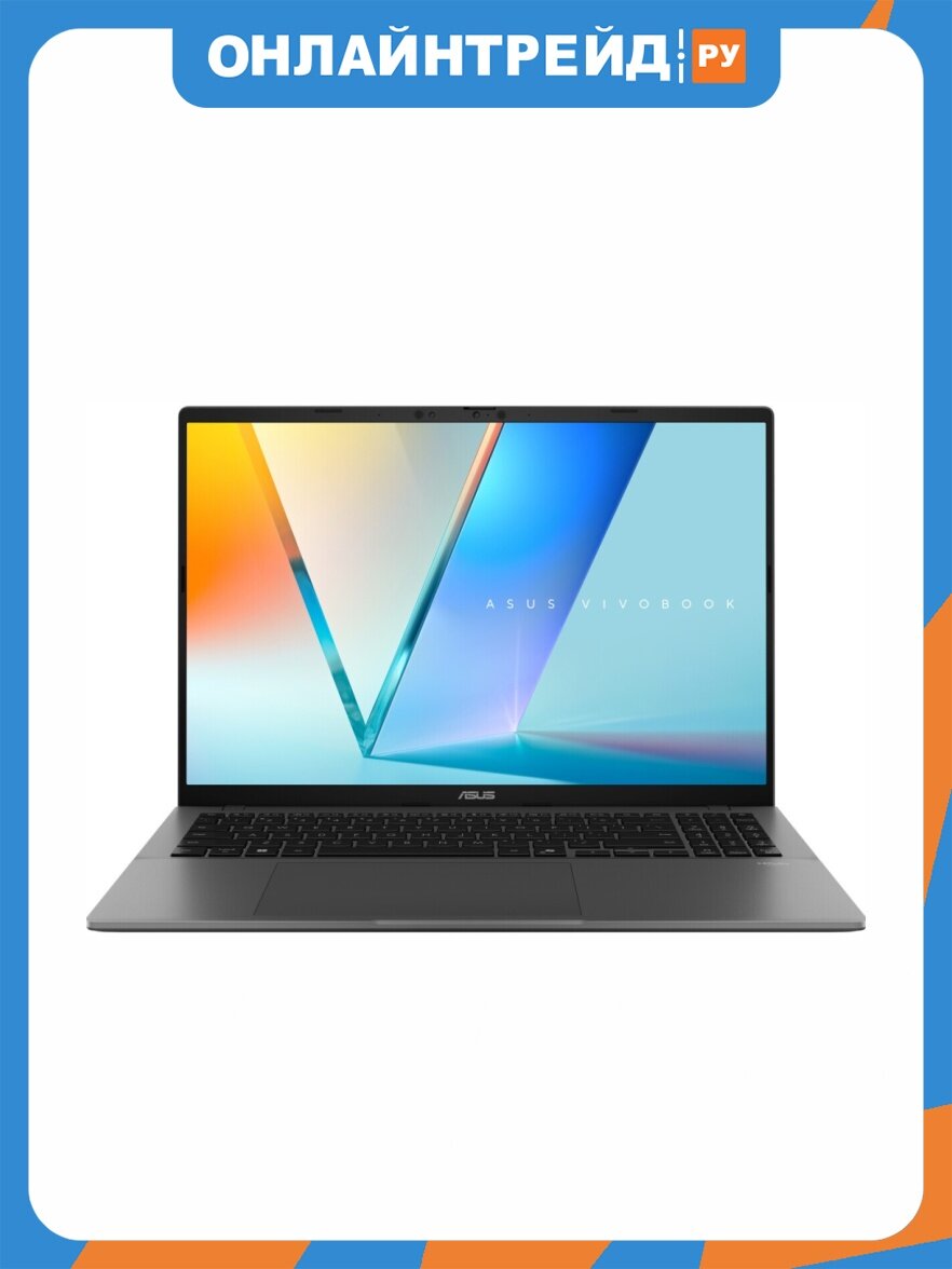 Ноутбук Asus Vivobook S16 S3607VA-RP174 16" WUXGA IPS 60Hz 300nits Core 5 210H(2.2ГГц), 16Гб DDR5, SSD 512Гб, Intel Graphics, без ОС, Grey (90NB1672-M00CJ0)
