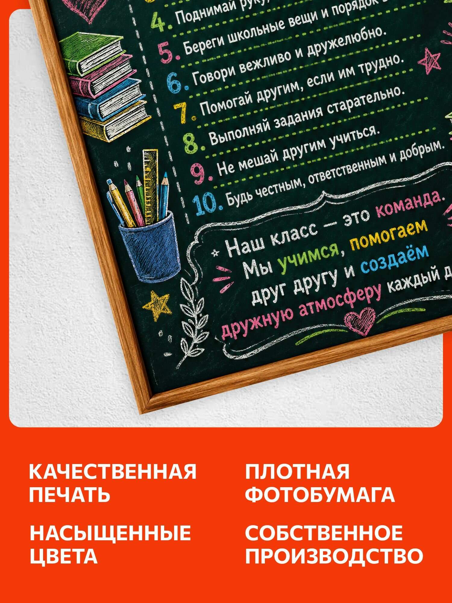 Правила класса плакат — фото 1