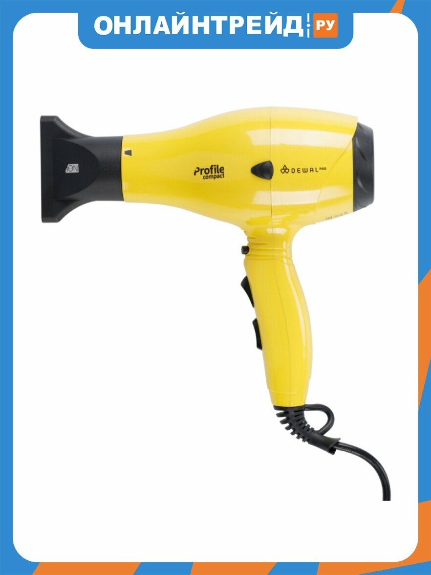 Фен Dewal Professional Dewal Profile Compact 03-119 Yellow, желтый