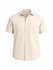 Рубашка VINCE Short-sleeved button-down shirt, размер L, бежевый/белый