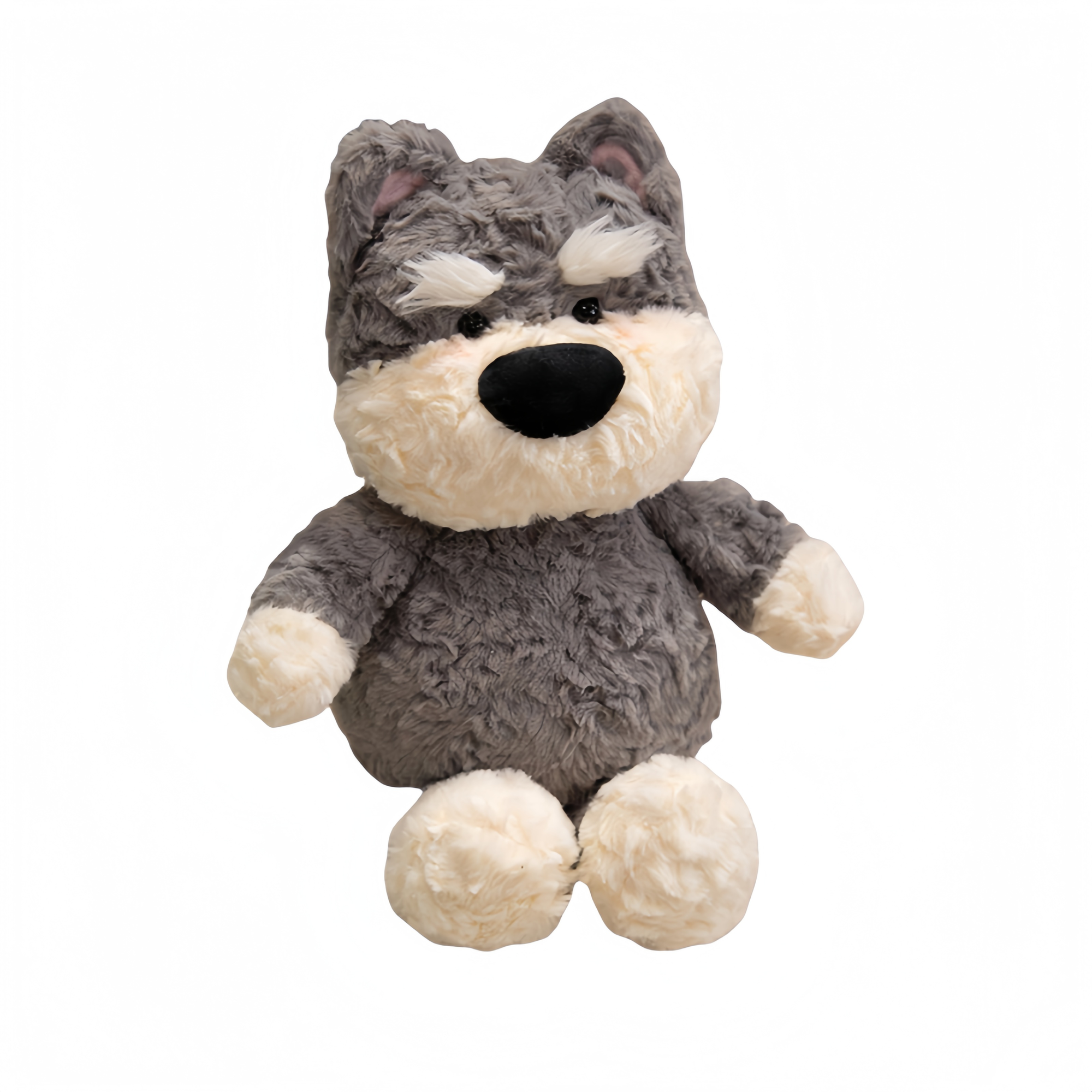 Плюшевая игрушка унисекс LALABABY Бегущий щенок, 45 см, Schnauzer