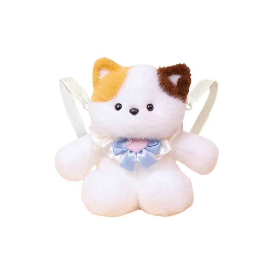 Рюкзак унисекс AOLETU Бегущий медведь, Running Three Flowers Cat Backpack+Heavy-Duty Princess Bib+Puppy Pull-Tab Card, 47CM EU