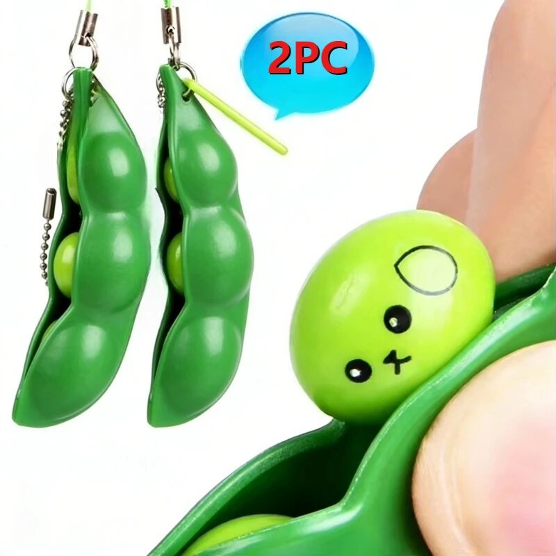 Игрушка-антистресс Peapod: Брелок-капсула с эдамаме