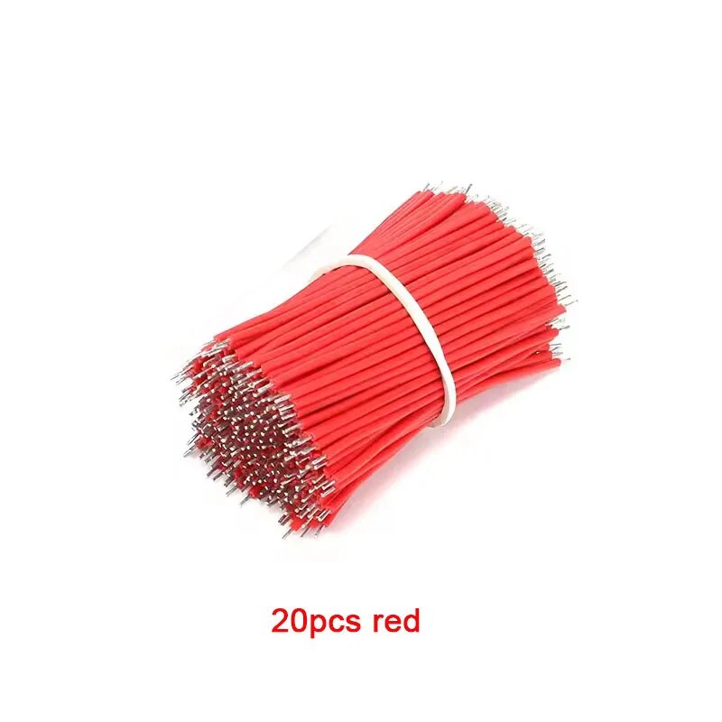 Провод-перемычка Your Cee 20 шт, 6 см, 22AWG, красный/черный
