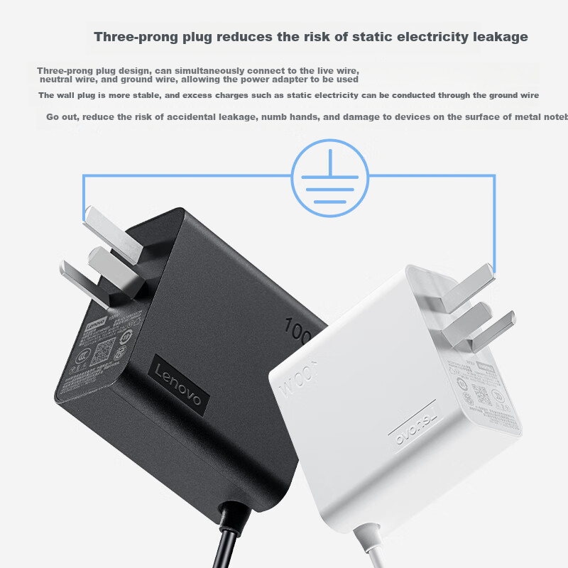 Lenovo 100W GaN USB-C адаптер питания 20V5A портативный быстрый зарядный устройство для ThinkPad и MacBook белый