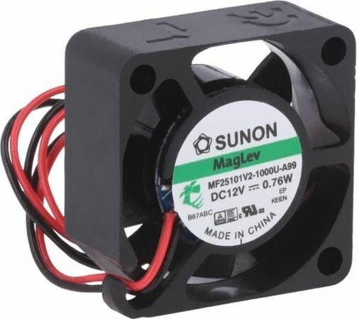 Вентилятор SUNON MF25101V2-1000U-A99 12 В DC, 25x25x10 мм подшипник Vapo 5,07 куб. м/ч 16 дБА, 1шт