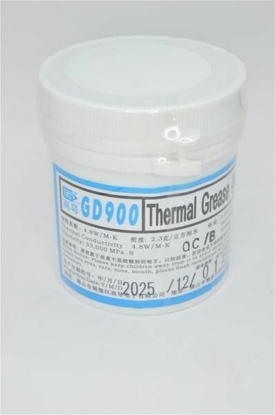 Conductivity Electronics GD900-CN150 Термопаста: силиконовая; теплопроводность: 4,8 Вт/м К; удельная плотность: 2,3; рабочая температура: от -50 до +2
