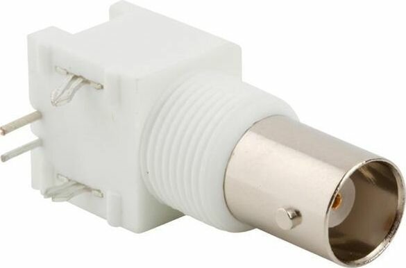 AMPHENOL 031-5486-1010 Гнездо; BNC; "мама"; изолированный; угловой 90 град; 50Ом; THT; на PCB, 1шт