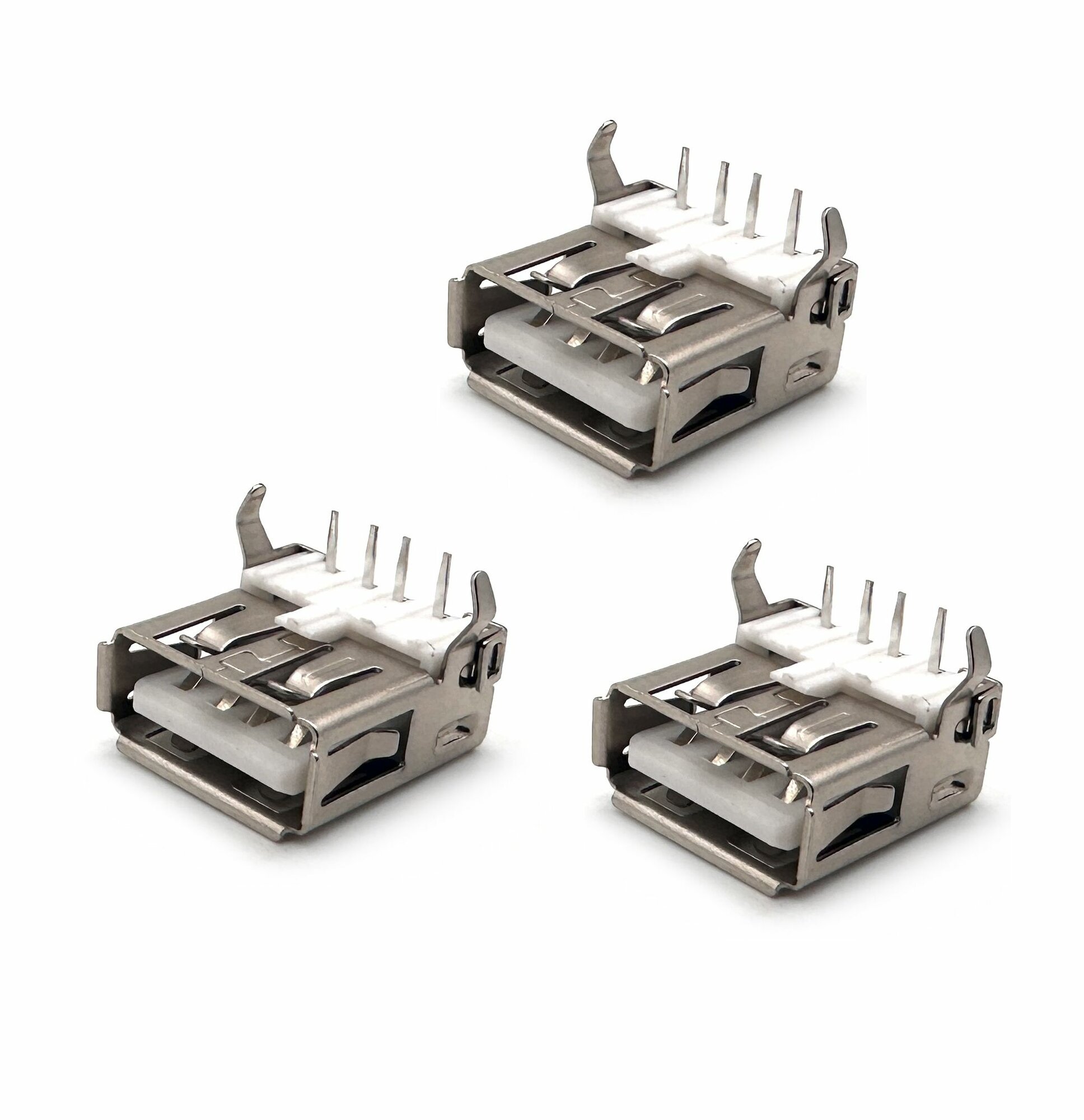Гнездо USB 4PIN на плату, DIP монтаж, комплект - 3шт