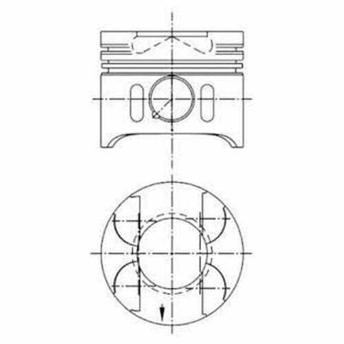 Поршень двс с кольцами Yenmak 3104696050 для Mercedes C-CLASS S202, W202, E-CLASS S210, VF210, W210, V-CLASS 638/2,