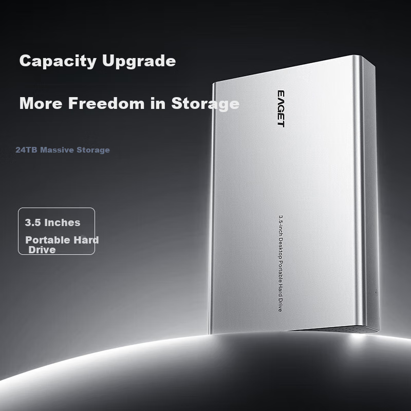 EAGET 4TB портативный жесткий диск для настольного ПК USB 3.1 Type-C 3.5 дюйма Ёмкость：4 ТБВерсия：Металлический