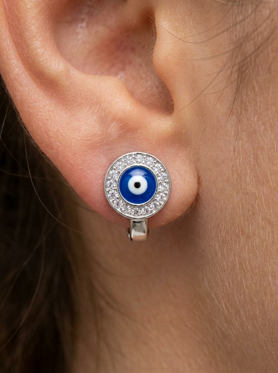 Серьги, серебро, 925 проба, родирование, эмаль