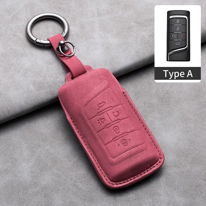 Кожаный чехол для ключа Red A1, Type A