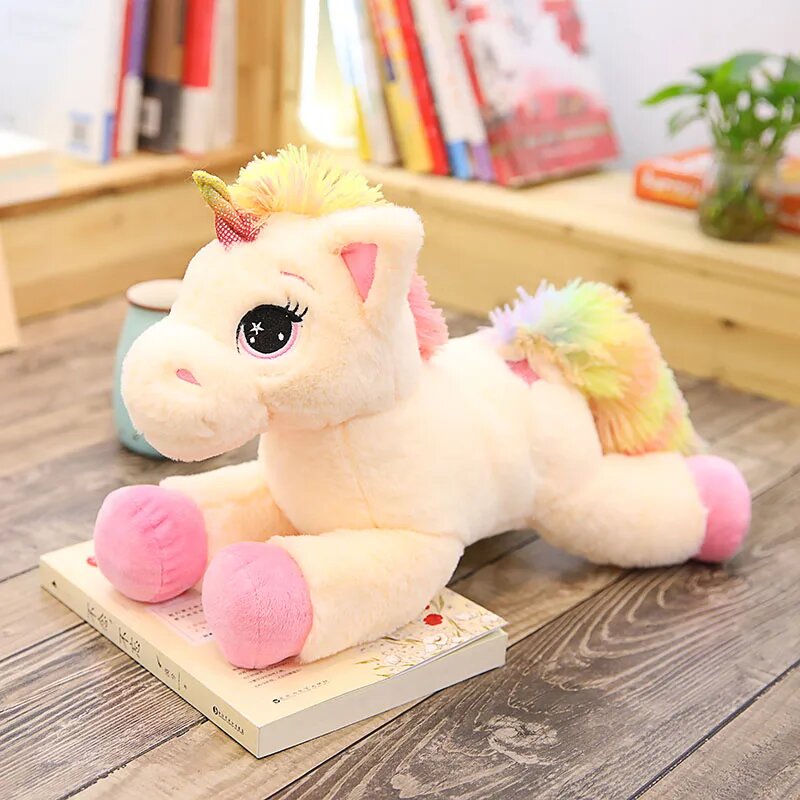 Мягкая игрушка единорог, розовый, 60 см